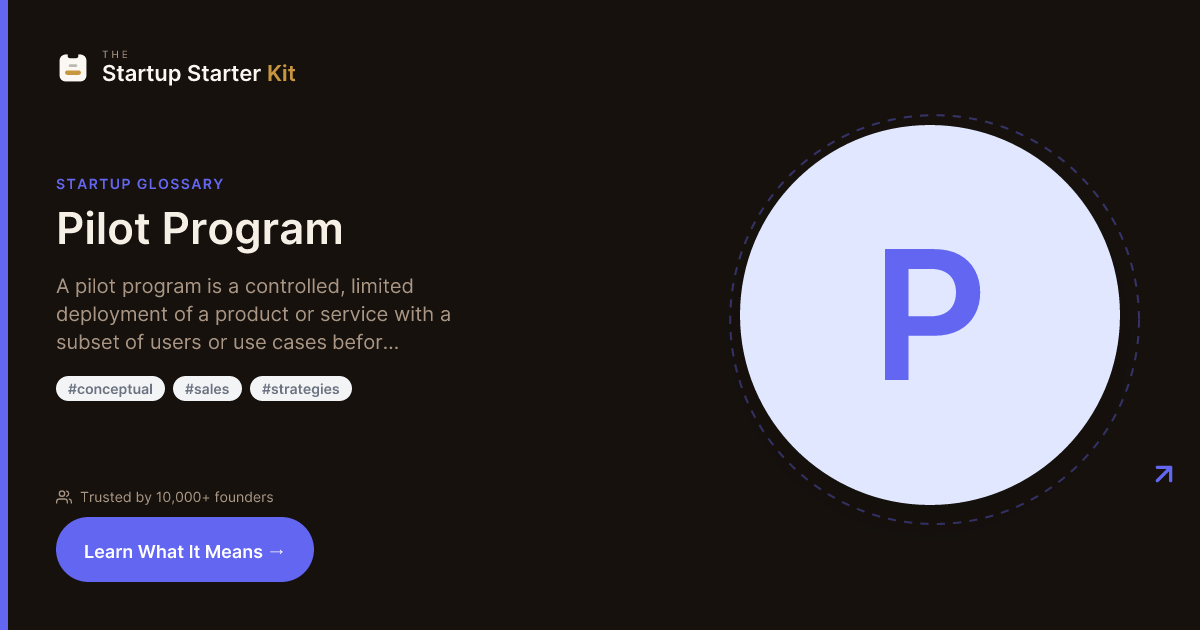 What is a Pilot Program? | Startup Glossary