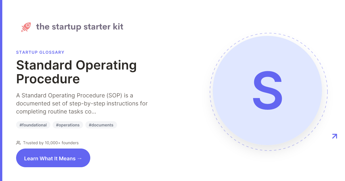 What is a Standard Operating Procedure? | Startup Glossary